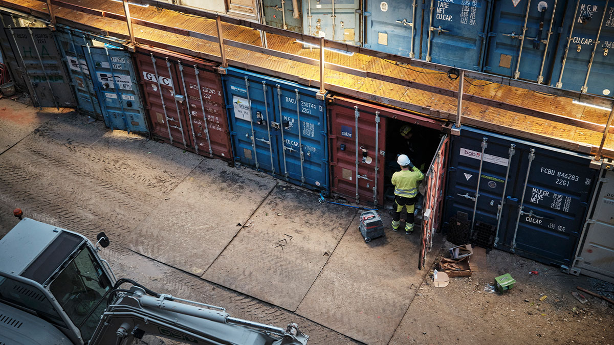 Verhuur van containers en materiaalkarren